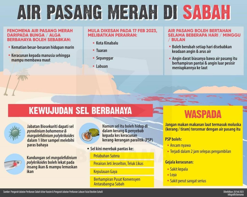 Air Pasang Merah: Kerajaan Sabah larang Sementara Semua aktiviti ...